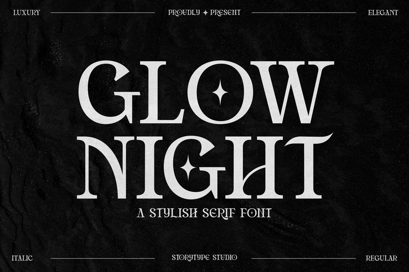 GLOW NIGHT Typeface - So Fontsy