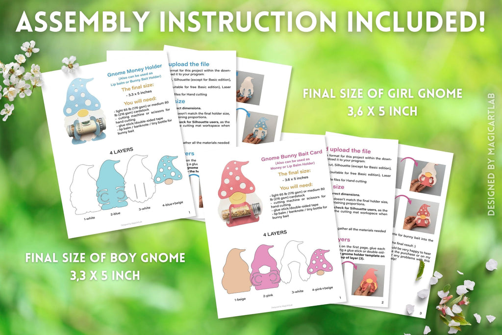 Gnome Money Card | Easter Bunny Bait Card | Money Holder SVG - So Fontsy