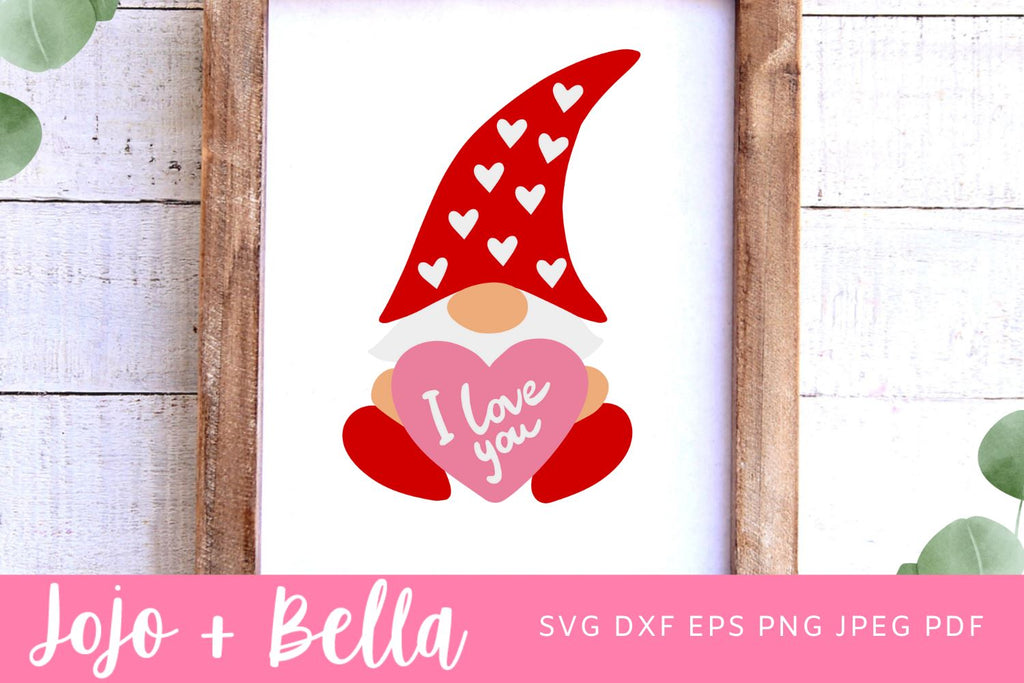 Gnome Svg, Love Heart Gnome Svg, Love Svg, Valentines Gnome Svg, Gnome ...