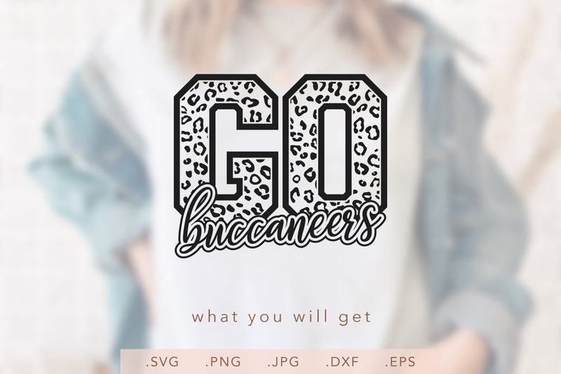 Go Buccaneers Leopard SVG DXF JPG PNG EPS - So Fontsy