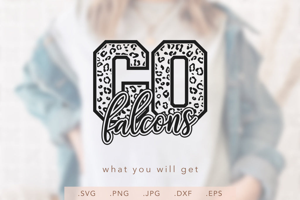 Go Falcons Leopard SVG DXF JPG PNG EPS - So Fontsy