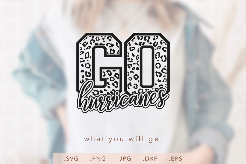 Go Hurricanes Leopard SVG DXF JPG PNG EPS - So Fontsy