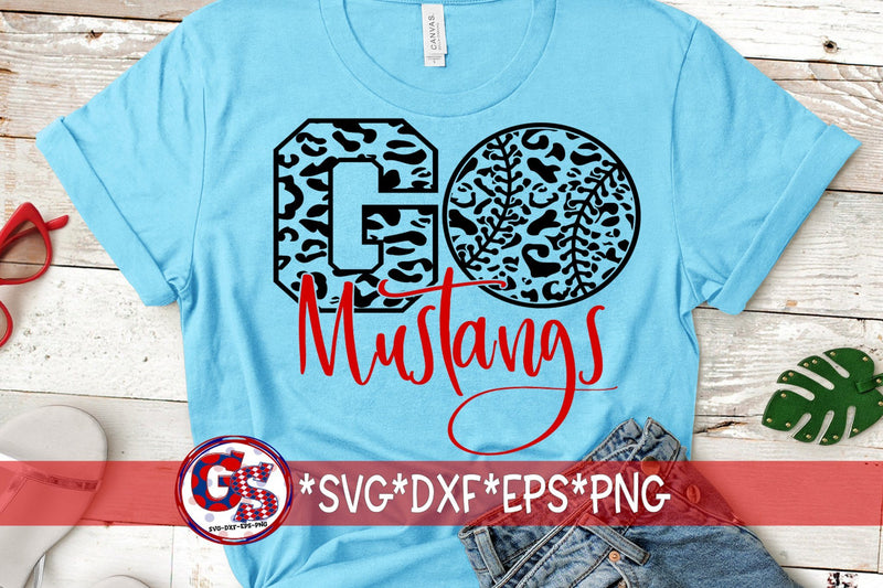 Go Mustangs Baseball SVG DXF EPS PNG - So Fontsy