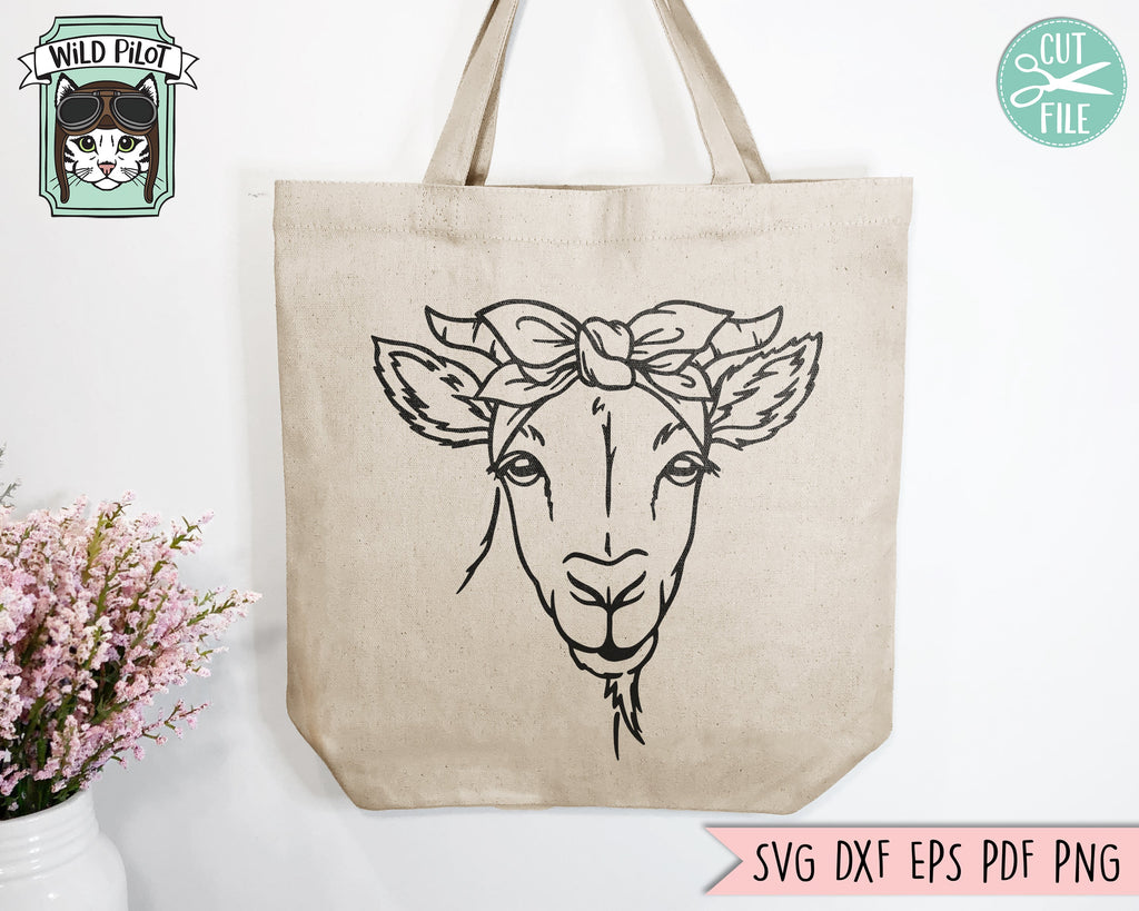 Goat Bandana SVG, Goat SVG file, Goat cut file, Goat with Bandana svg ...
