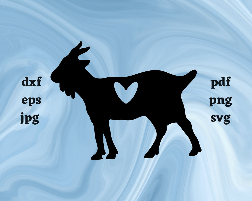 Goat Heart SVG Cut File - So Fontsy