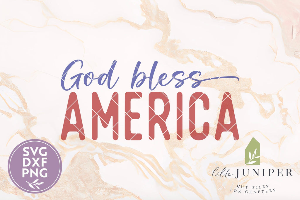 God Bless America SVG, Patriotic Shirt Design - So Fontsy