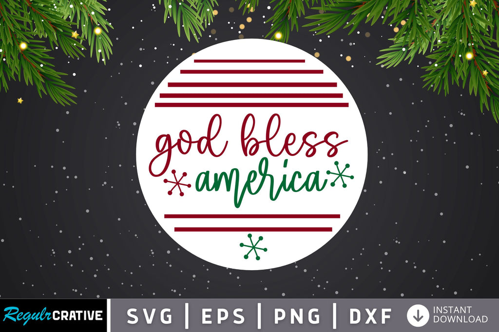 God bless are america SVG Design - So Fontsy