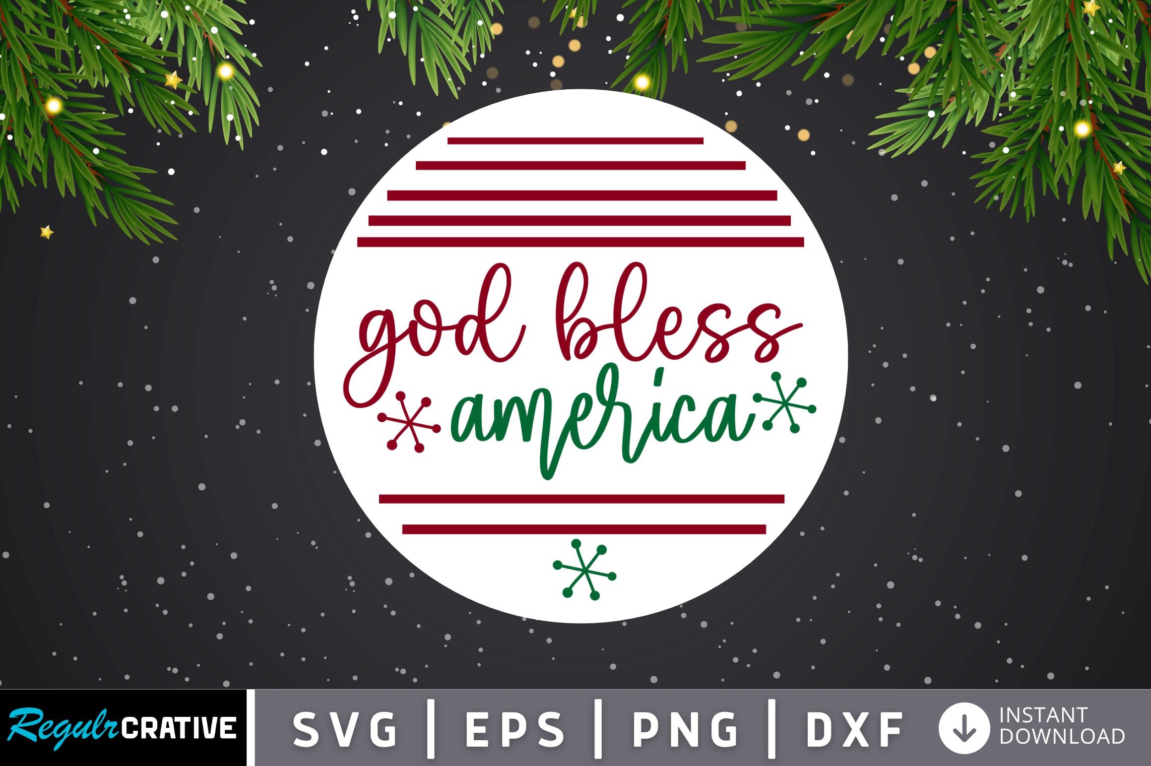 God bless are america SVG Design - So Fontsy