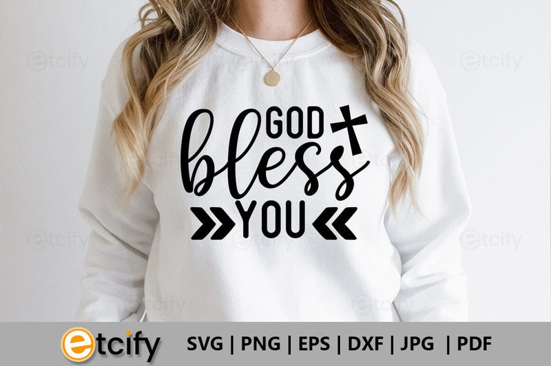 God bless you SVG - So Fontsy