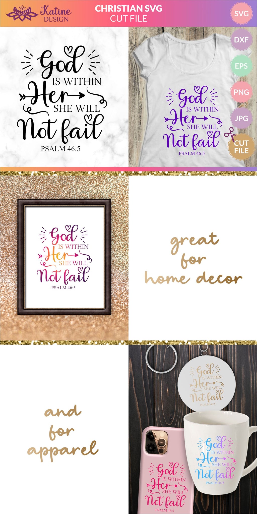 Christian SVG, Bible Verse SVG, Empowered Woman, SVG Cut File ...