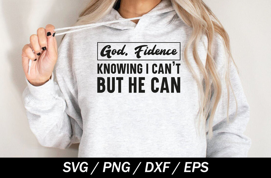 Godfidence SVG, god fidence cute Christian SVGs, hand lettered ...