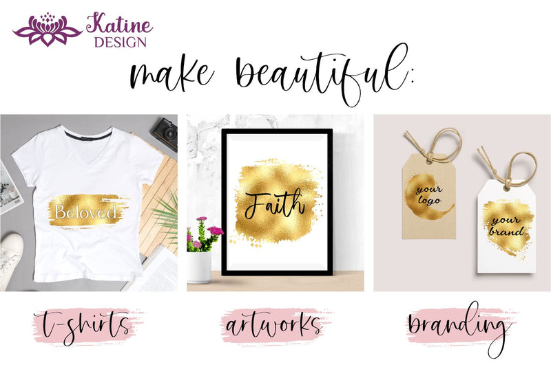 Gold Foil Brush Stroke Background Sublimation Bundle Png brush stroke ...