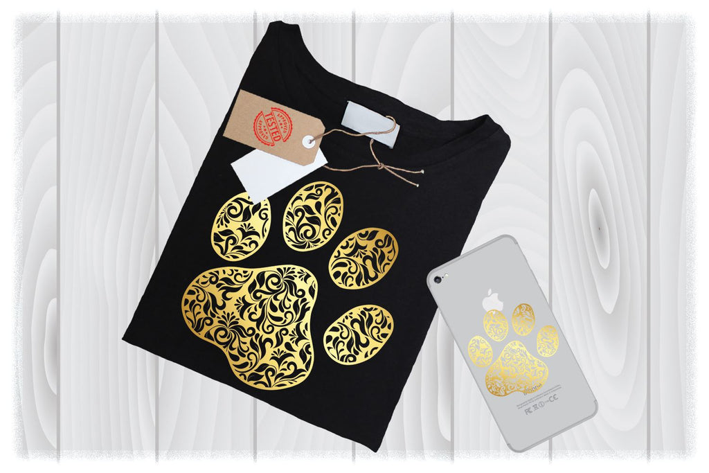 Gold Paw Mandala SVG Files for Cricut Designs | Paw Print SVG Files ...