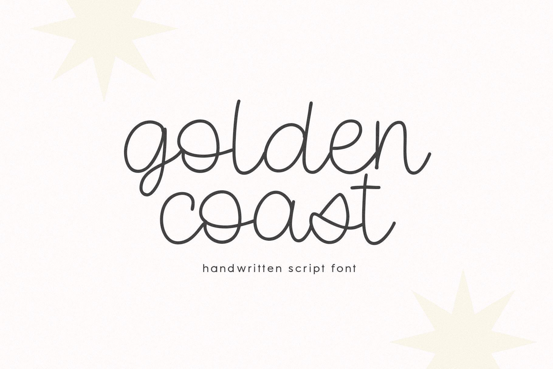 Golden Coast - Handwritten Script Font - So Fontsy