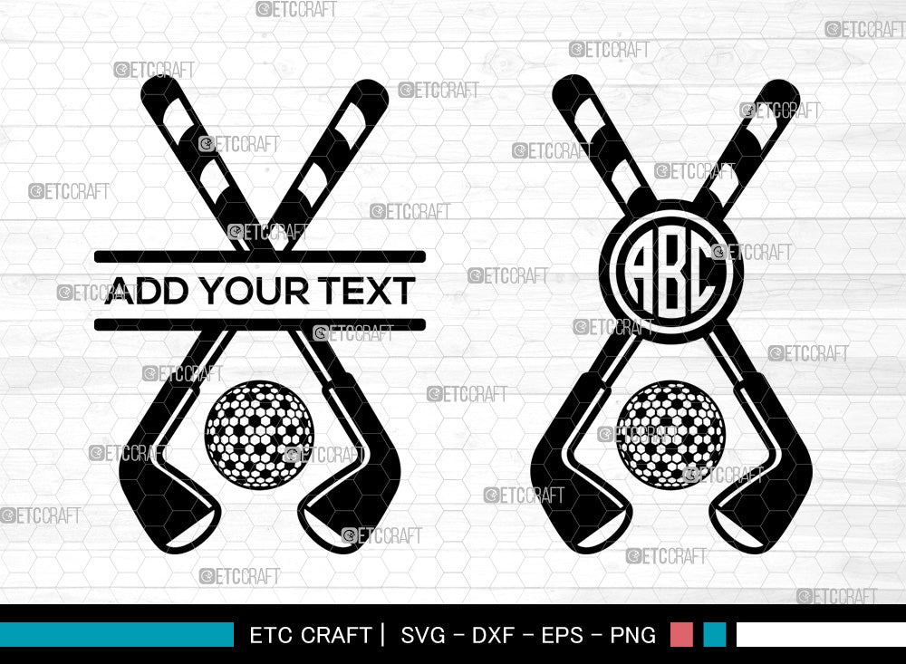 Golf Monogram SVG, Golf SVG, Golfing SVG, Monogram Frame Svg, Golf Bal ...