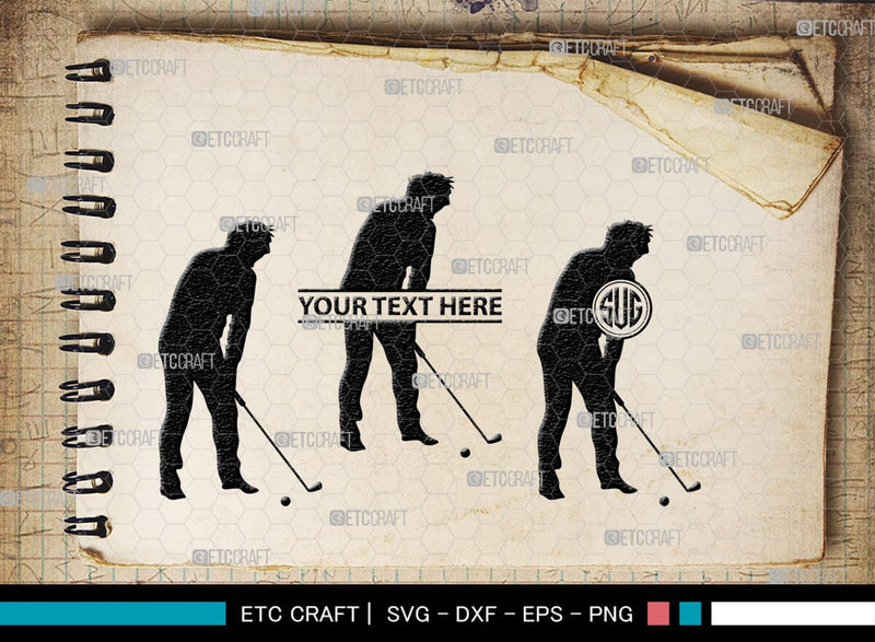 Golf Player Monogram, Golf Player Silhouette, Golf Svg, Golfer Svg ...