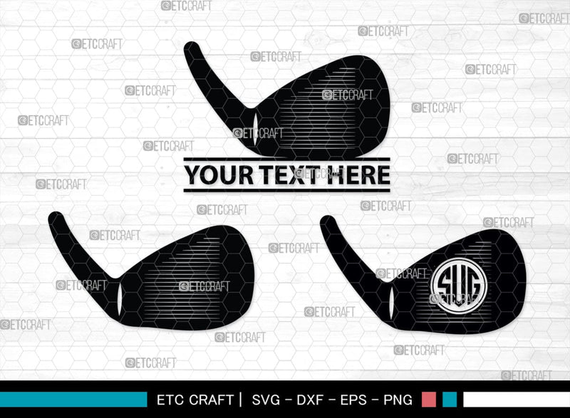 Golf Set Monogram, Golf Set Silhouette, Golfing Silhouette Svg, Golf ...