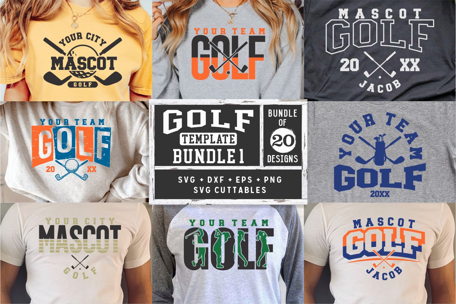 Golf svg Bundle - Golf Team - Golf Template Bundle 1 - svg - eps - dxf ...