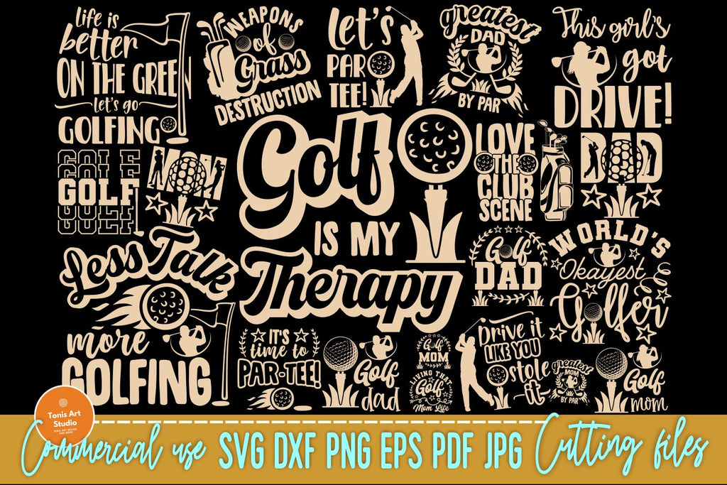 Golf SVG Bundle, Golfing Svg, Funny Quotes Svg - So Fontsy
