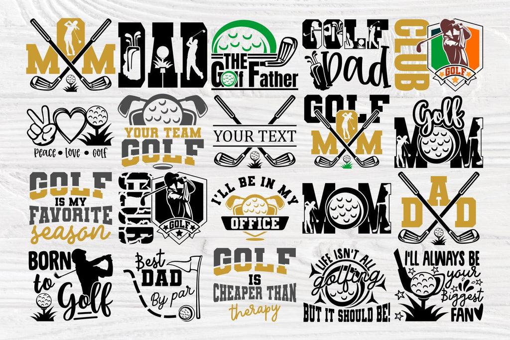 Golf SVG Bundle, Svg Quotes, Golfing Svg Cut Files - So Fontsy