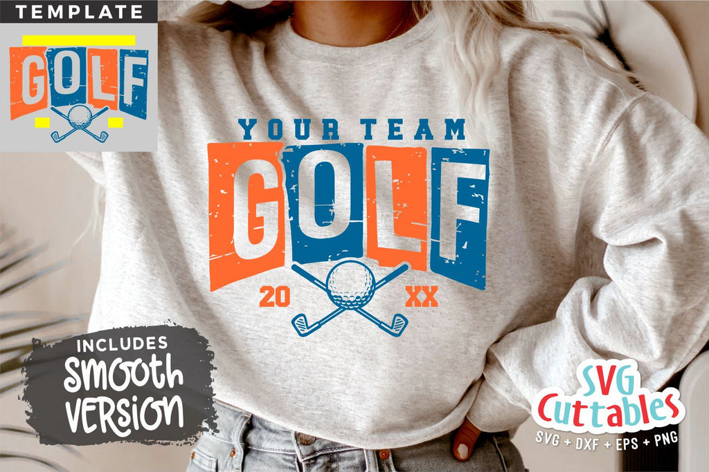 Golf svg Cut File - Golf Team - Golf Template 0018 - svg - eps - dxf ...