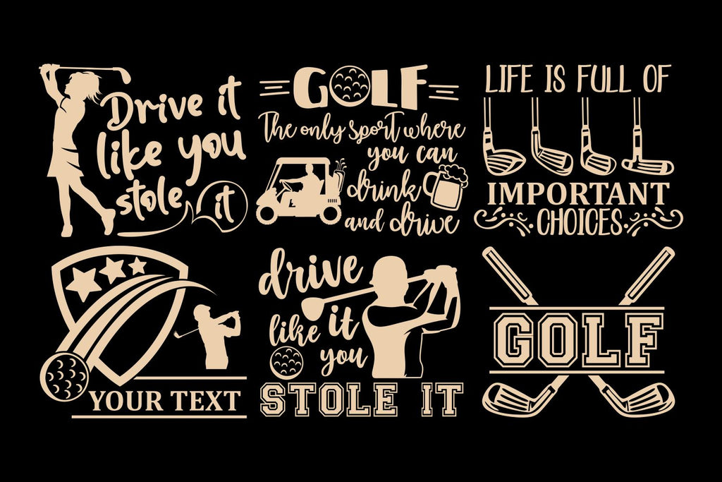 Golf SVG Cut Files, Golf Shirt Designs - So Fontsy