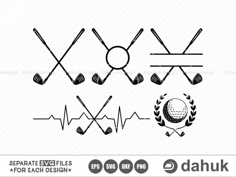Golf svg, Golf Ball Logo svg, Golf Bat svg, Golf Ball Heartbeat, Golf ...