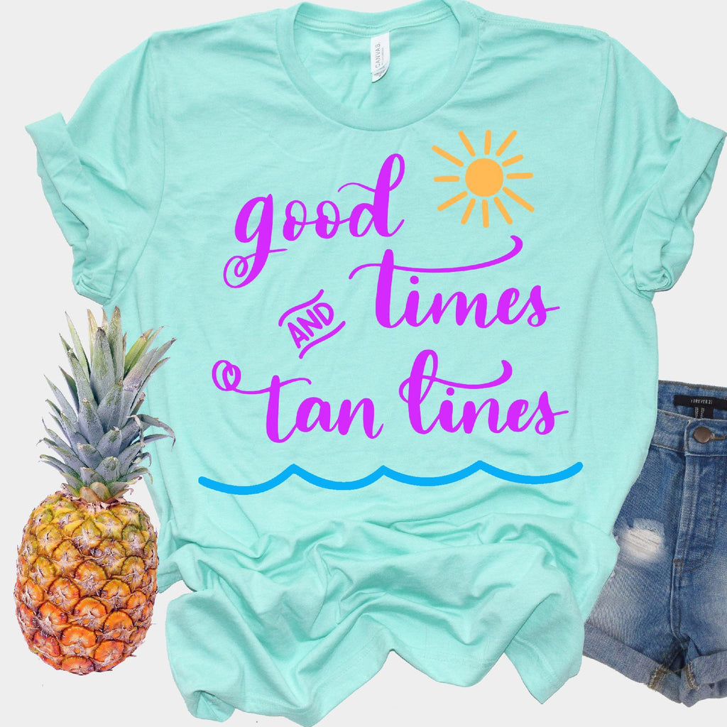 Good Times and Tan Lines SVG - Summer SVG - Beach SVG - So Fontsy