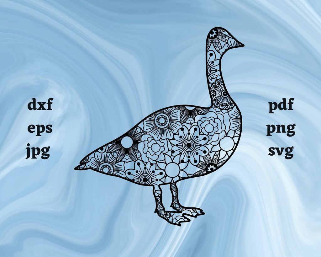 Goose Mandala SVG Cut File - So Fontsy