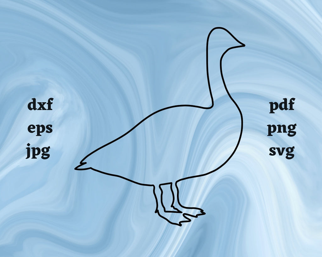 Goose Outline SVG Cut File - So Fontsy