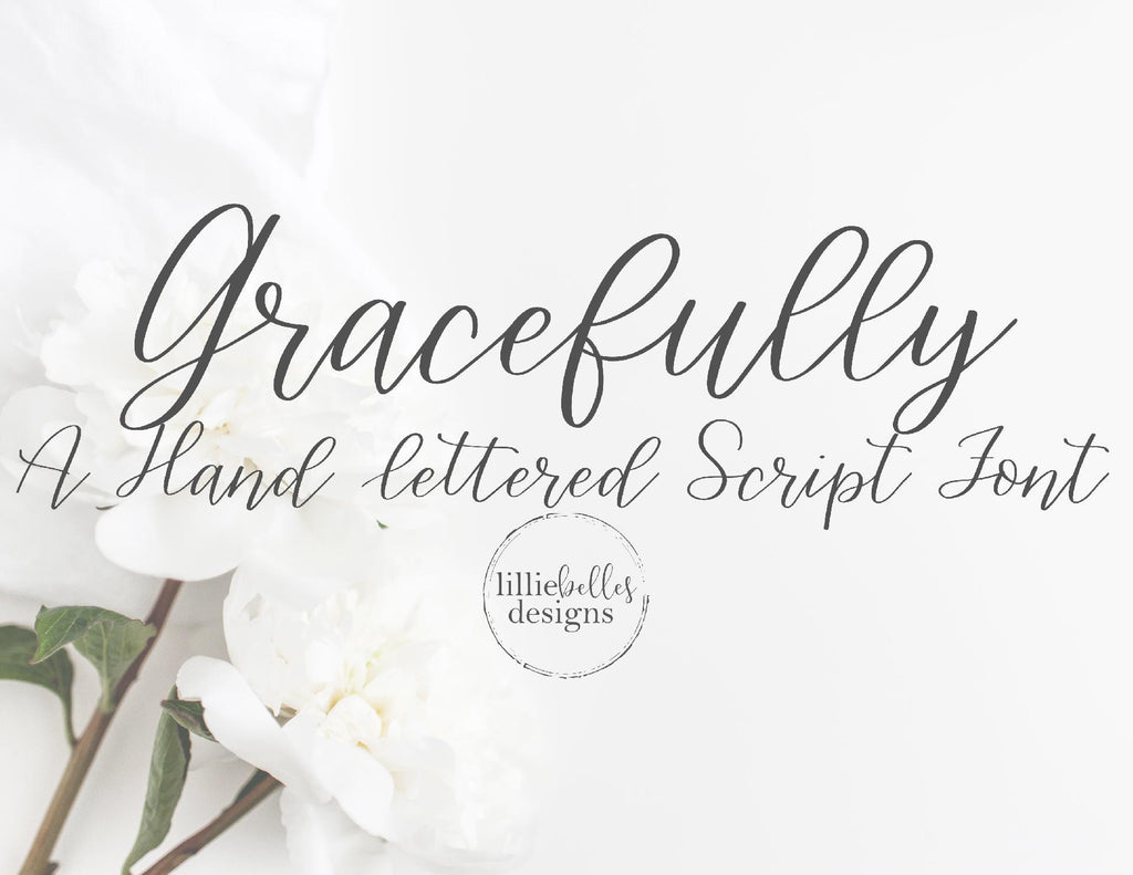 Gracefully Hand lettered font - So Fontsy