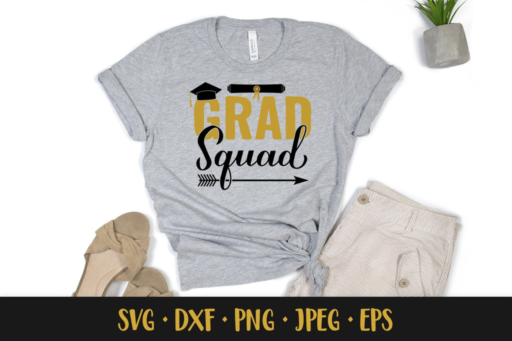Grad squad SVG. Funny Graduation quote. Prom sign - So Fontsy