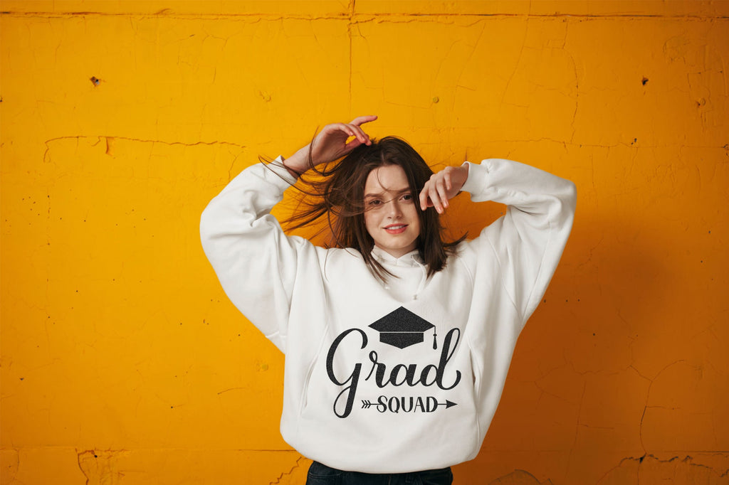 Grad squad SVG. Funny Graduation quote typography - So Fontsy