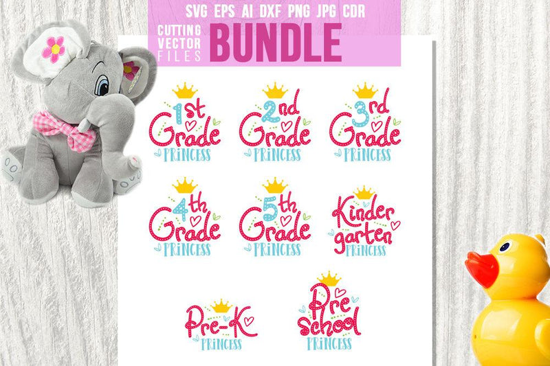 Grade Princess Set SVG - So Fontsy