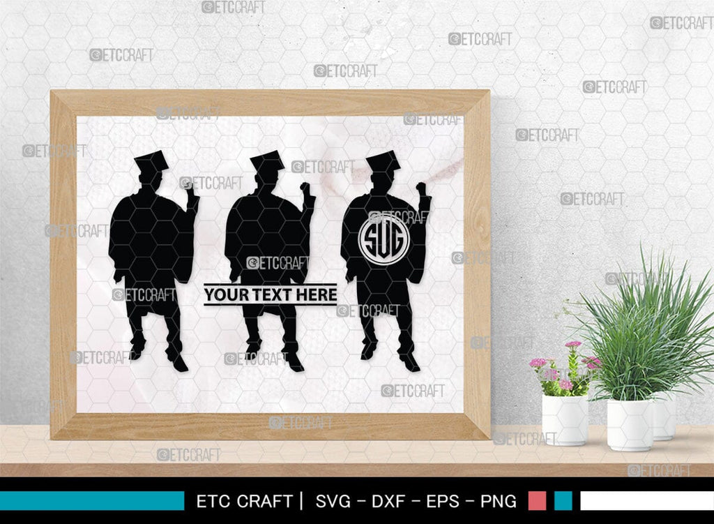 Graduate Monogram, Graduate Silhouette, Graduate SVG, Graduation Svg ...