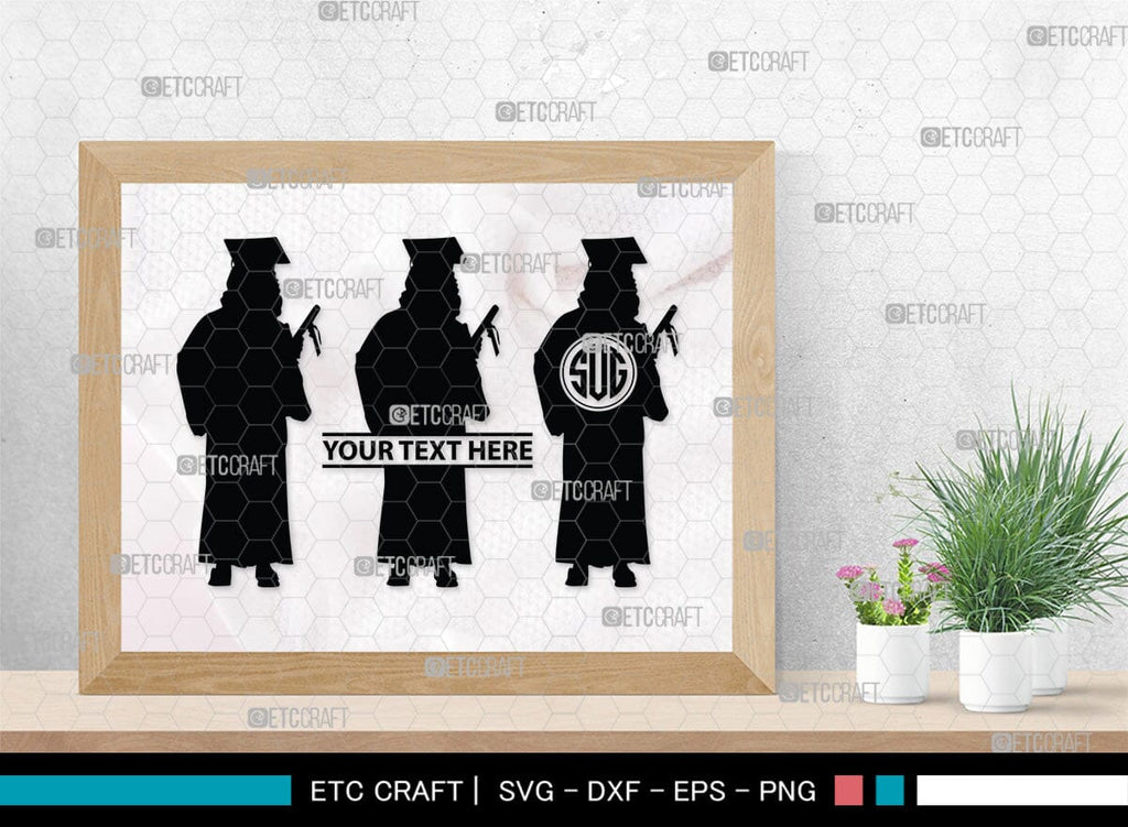 Graduate Monogram, Graduate Silhouette, Graduate SVG, Graduation Svg ...