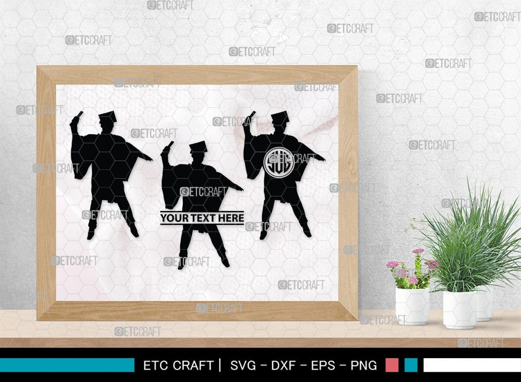 Graduate Monogram, Graduate Silhouette, Graduate SVG, Graduation Svg ...