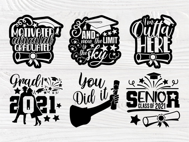 Graduate SVG Bundle, Class of 2021 Svg, Senior Svg - So Fontsy