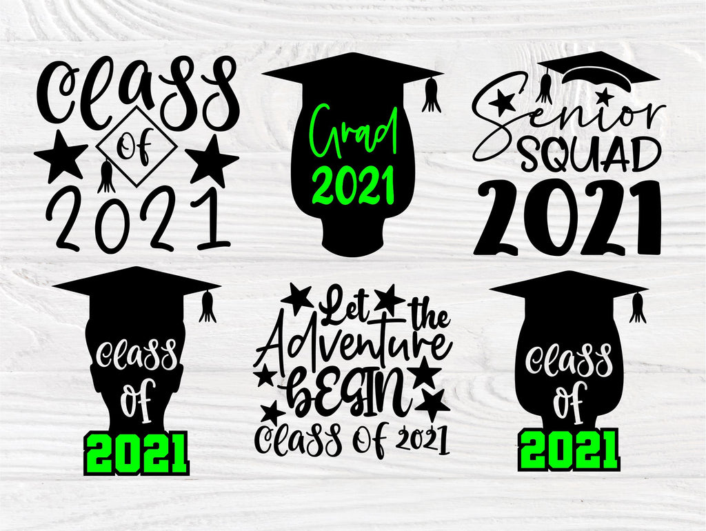 Graduate SVG Bundle, Class of 2021 Svg, Senior Svg - So Fontsy