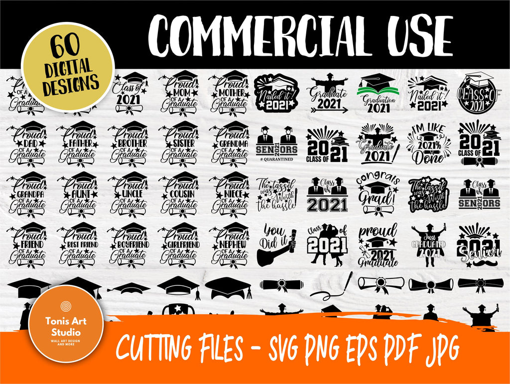 Graduation 2021 SVG, Class of 2021 Svg, Senior Svg - So Fontsy