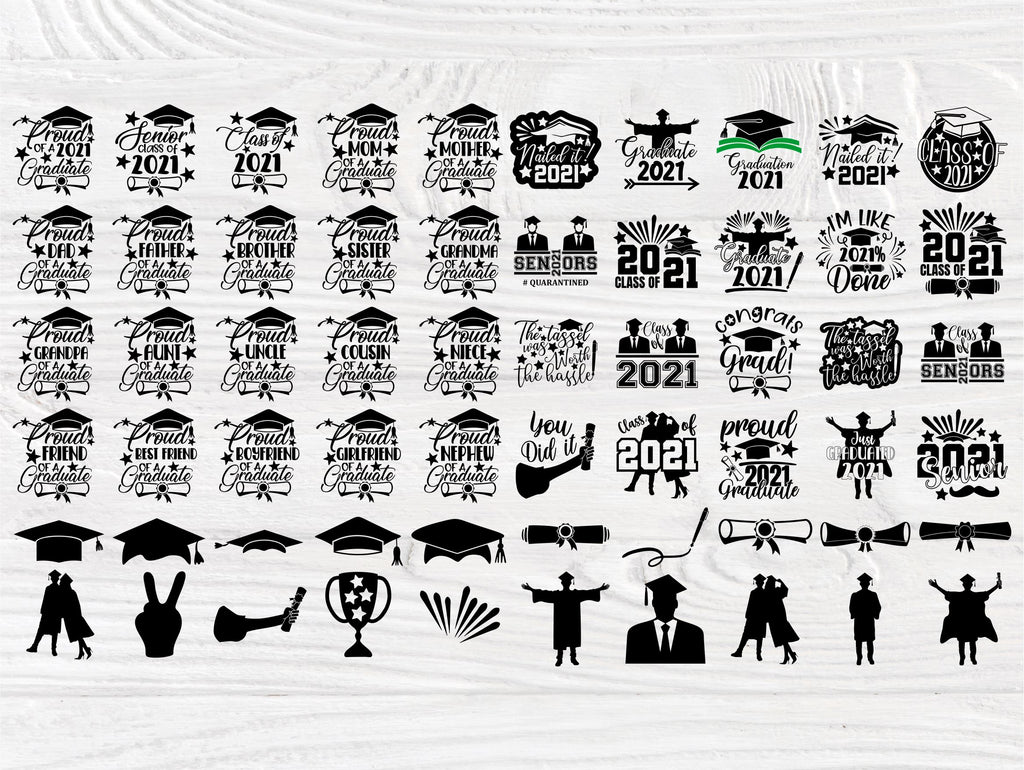 Graduation 2021 SVG, Class of 2021 Svg, Senior Svg - So Fontsy