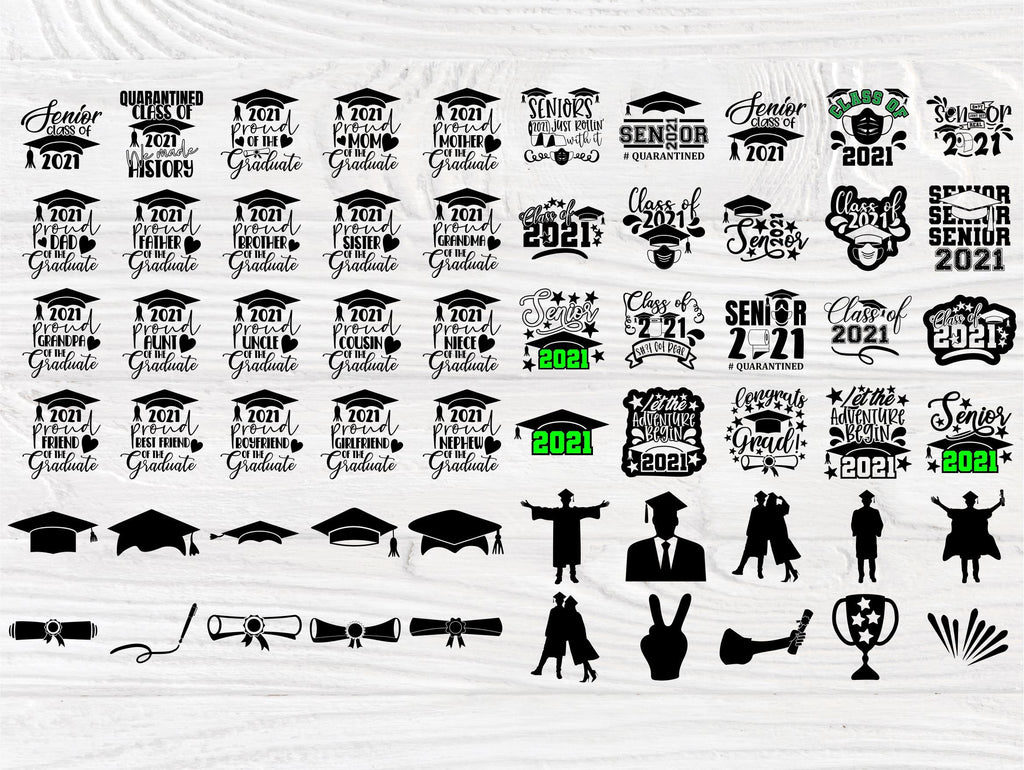 Graduation 2021 SVG, Class of 2021 Svg, Senior Svg - So Fontsy
