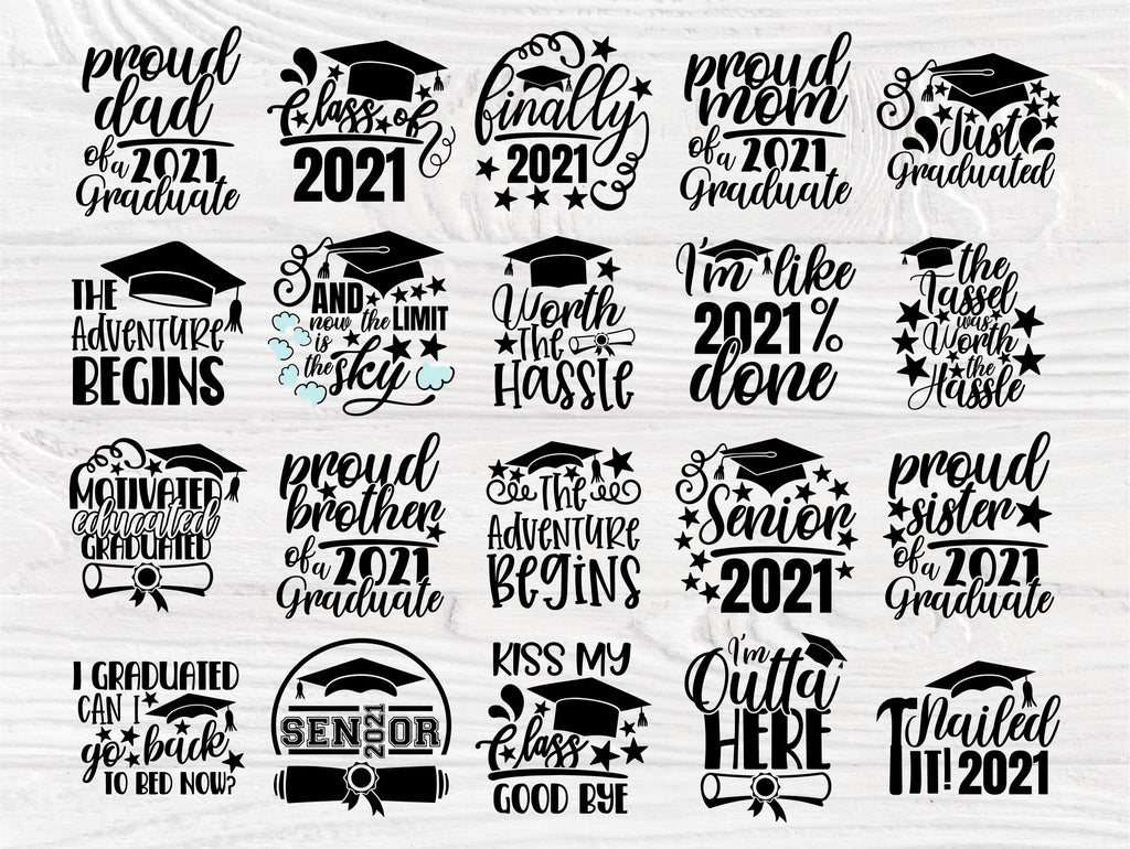 Graduation 2021 SVG, Class of 2021 Svg, Senior Svg - So Fontsy
