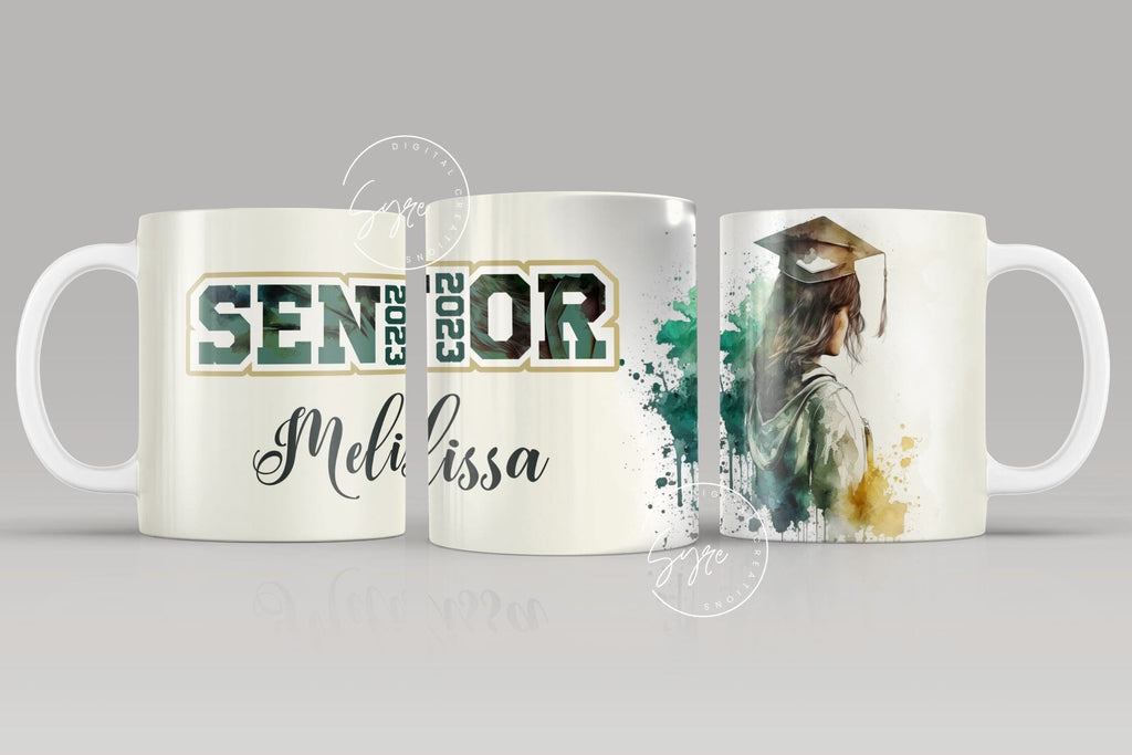Graduation 2023 Mug, Add Your Own Text, Senior 2023 Mug, Watercolor Mug ...