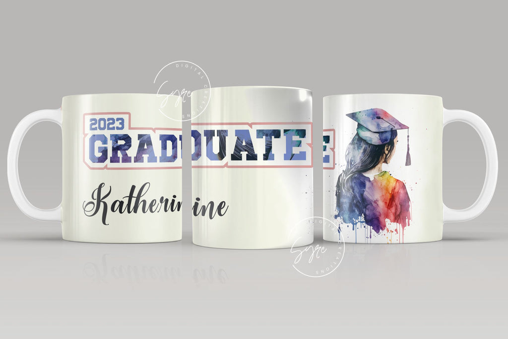 Graduation 2023 Mug, Add Your Own Text, Senior 2023 Mug, Watercolor Mug ...