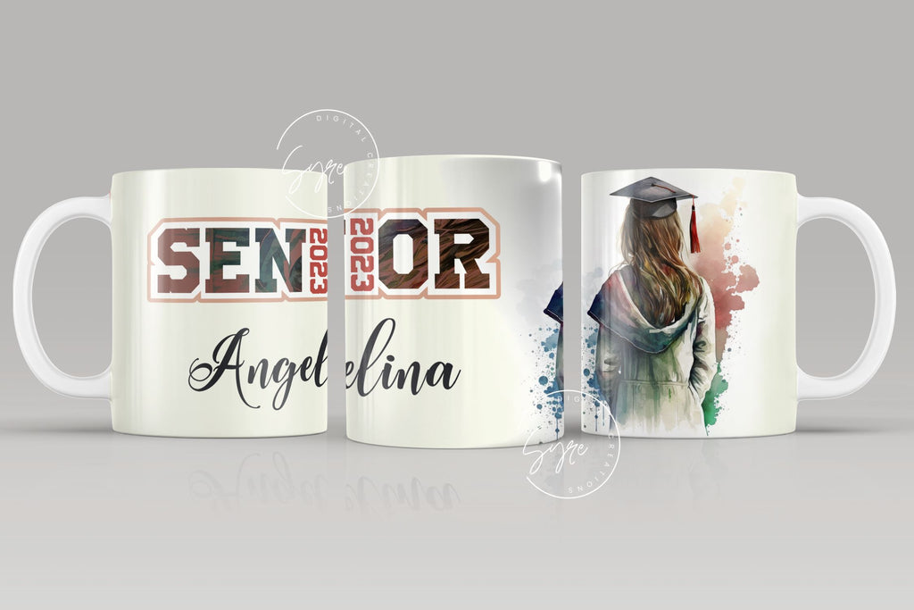 Graduation 2023 Mug, Add Your Own Text, Senior 2023 Mug, Watercolor Mug ...