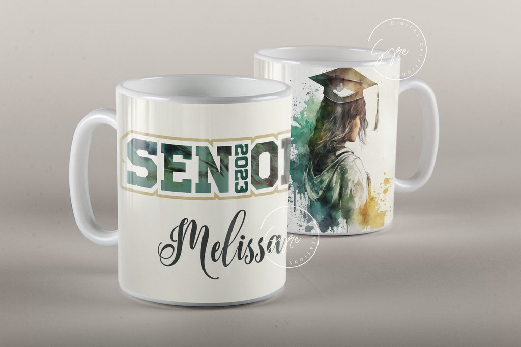 Graduation 2023 Mug, Add Your Own Text, Senior 2023 Mug, Watercolor Mug ...