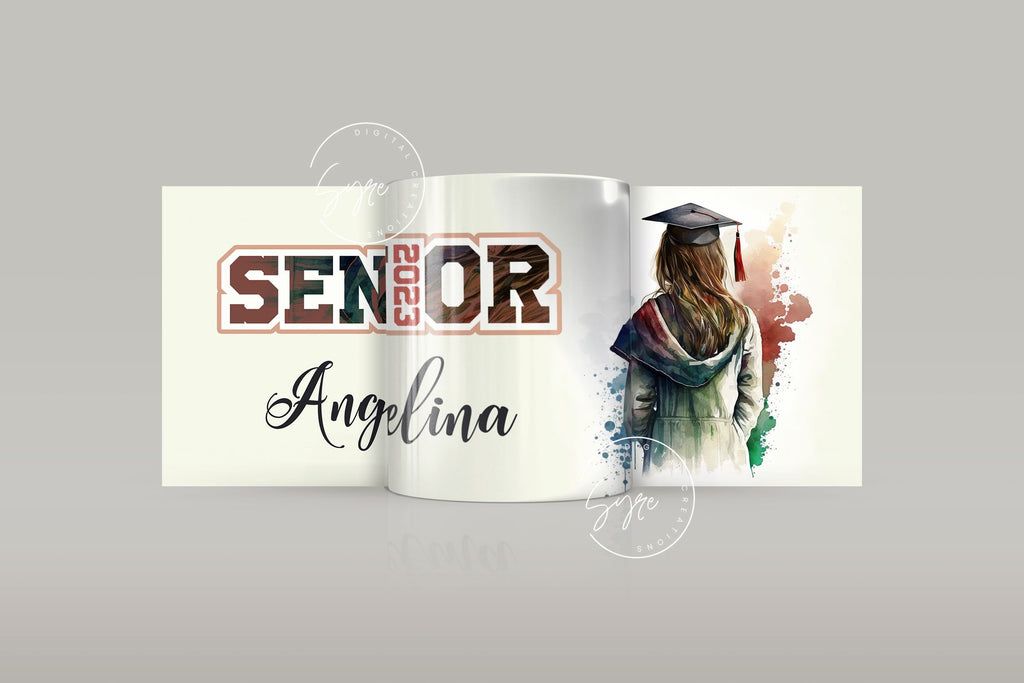 Graduation 2023 Mug, Add Your Own Text, Senior 2023 Mug, Watercolor Mug ...