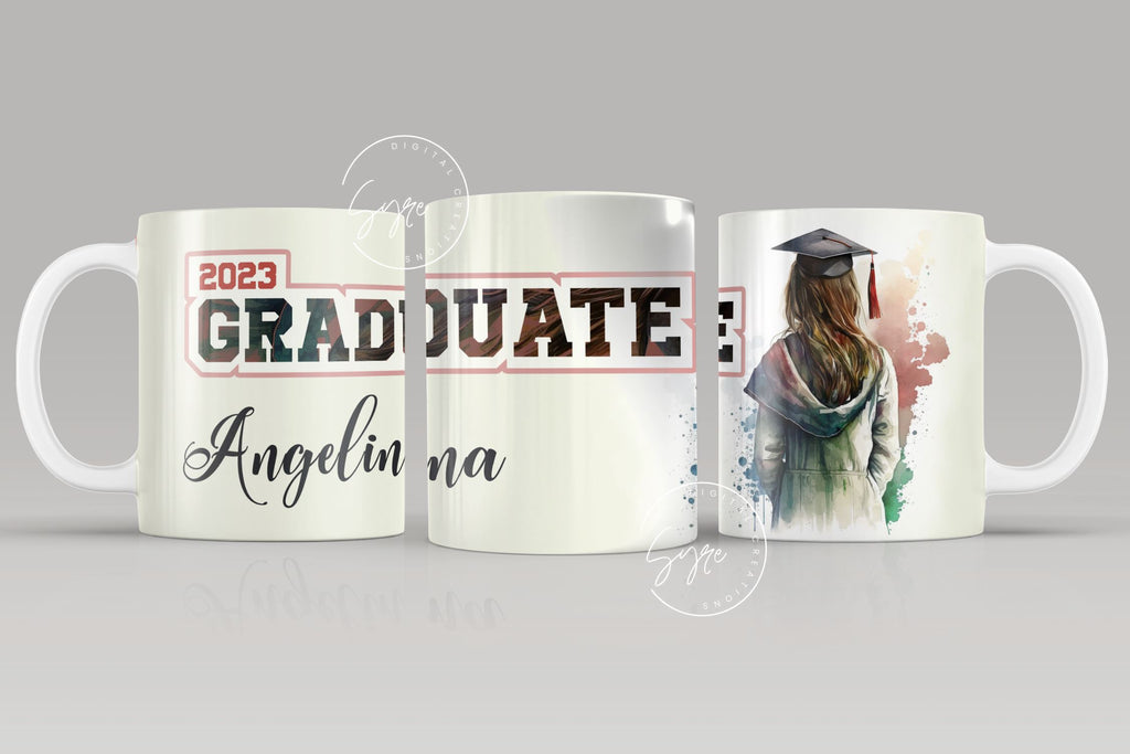 Graduation 2023 Mug, Add Your Own Text, Senior 2023 Mug, Watercolor Mug ...