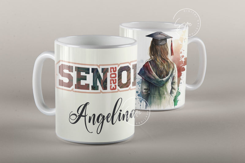 Graduation 2023 Mug, Add Your Own Text, Senior 2023 Mug, Watercolor Mug ...